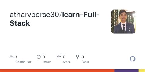 Github Atharvborse30learn Full Stack