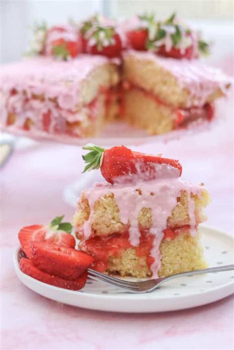 Berry Happy Together Vanilla And Strawberry Layer Cake Bake Your Day