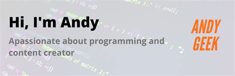 andygeek andy eulogio · github