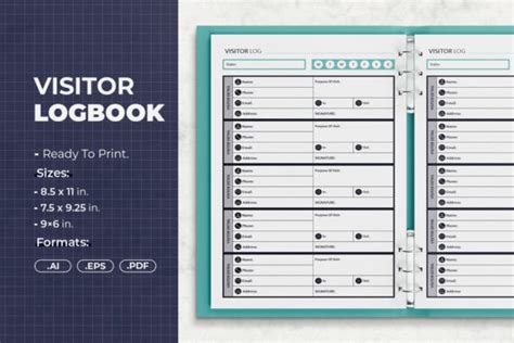 Visitor Logbook Printable Template Graphic By JUNDI Creative Fabrica