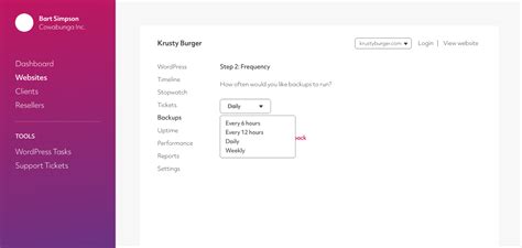 New Backup Frequency Options Glow
