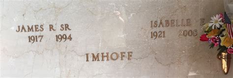 James Robert Imhoff Sr 1917 1994 Memorial Find A Grave