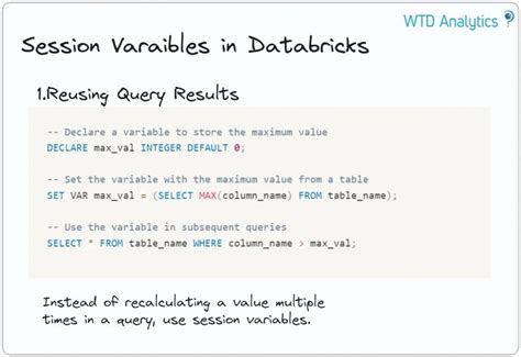 What Are Session Variables In Databricks Vishal Waghmode Posted On
