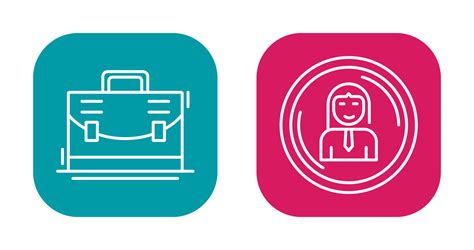 Briefcase And User Icon Vector Art At Vecteezy