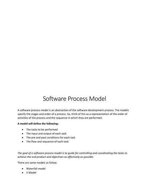 Software Development Process Models Software Process Model A Software Process Model Is An