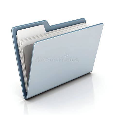 3d Digital Folder Isolated On White Background Stock Illustration Illustration Of Folder