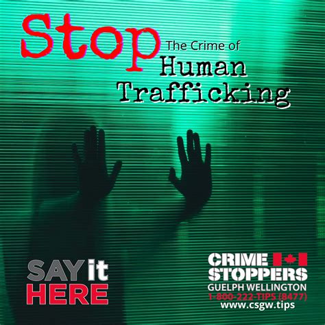 Stop The Crime Of Human Trafficking Theme For Crime Stoppers Month
