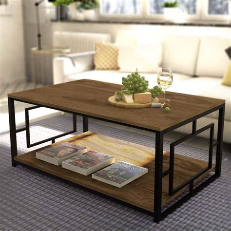 ᐉ Журнальный столик Msmloft с полкой 500х1200х600 мм Дуб таверна • Купить в Киеве Украине