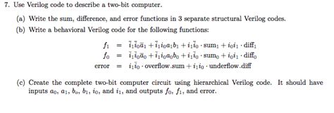 Solved Verilog Code For Part B And C Please Dont Copy The