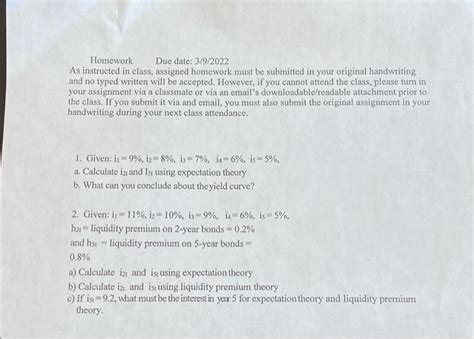 Homework Due Date 3 9 2022 As Instructed In Class