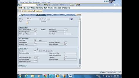 Sap Mm Create Material Demo Youtube