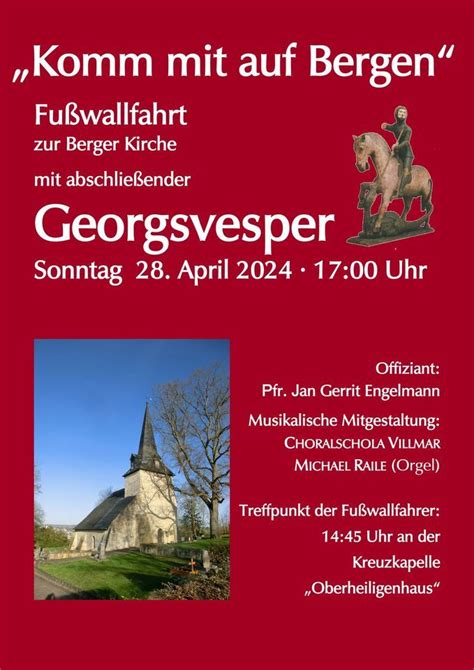 Georgswallfahrt Und Vesper 2024 Berger Kirche Werschau Limburg 28