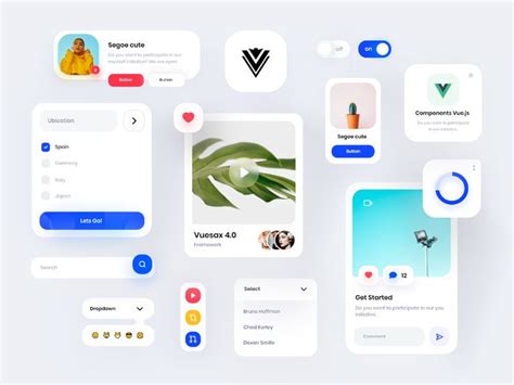 Vuesax 40 Framework Vuejs Components Ui Design Card Ui App