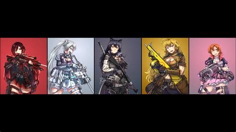 Winter Schnee Yang Xiao Long Anime Jaune Arc Lie Ren P Weiss