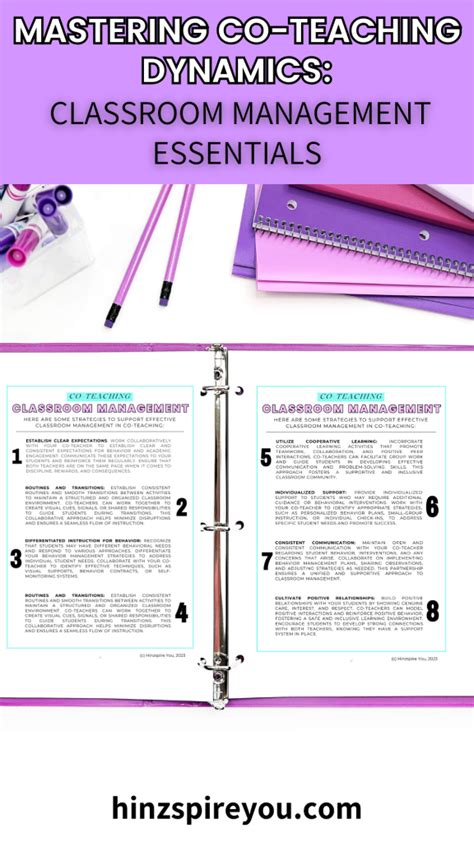 Co Teaching Classroom Management Guide Hinzspire You