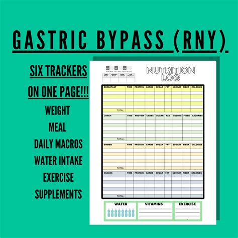 Gastric Bypass Nutrition Log Bariatric Surgery Checklist Bariatric Journal Gastric Sleeve