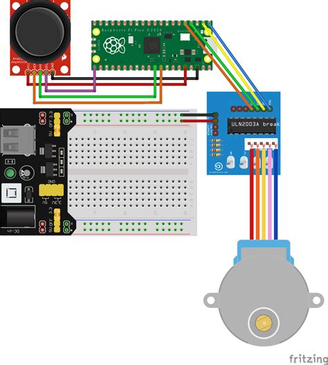 Raspberry Pi Pico筆記 9 ：搖桿控制uln2003apg步進馬達模組