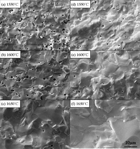 Sem Micrographs Of Fractured Cross Sections Of La10si6o27 Samples