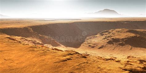 Impact Craters On Mars Martian Landscape Stock Illustration Illustration Of Infinity Quot