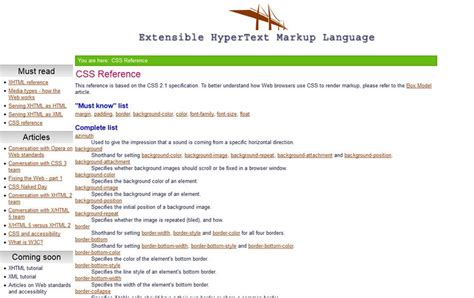 20个最棒的 Css 在线参考网站