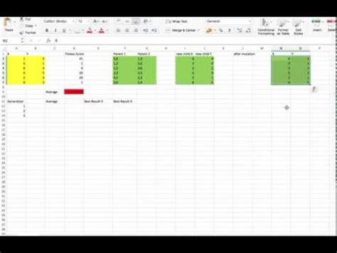 Genetic Algorithm Game Using Excel YouTube