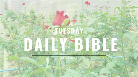 អត្ថបទព្រះគម្ពីរ ថ្ងៃអង្គារ ទី២០ ខែសីហា ឆ្នាំ២០២៤ ព្រះសហគមន៍កាតូលិកនៅកម្ពុជា