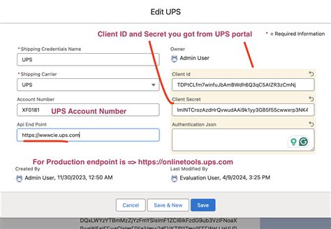 Configure Ups Account In Salesforce