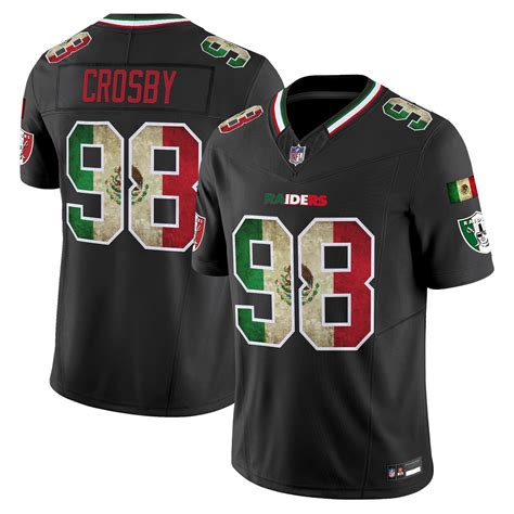 Maxx Crosby Mens Las Vegas Raiders Mexico Vapor Limited Black Jersey
