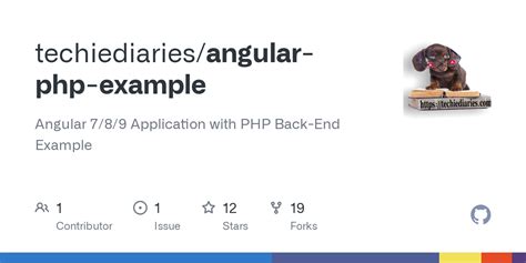 Github Techiediariesangular Php Example Angular 789 Application With Php Back End Example