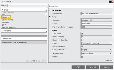 Bar Timer Ninjatrader Desktop