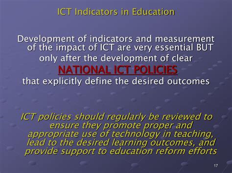 PPT ICT Indicators In Education Indicators Used To Measuring Usage And Impact Of ICT In