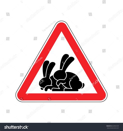 Attention Rabbit Sex Caution Bunny Hare Stock Vector Royalty Free Shutterstock