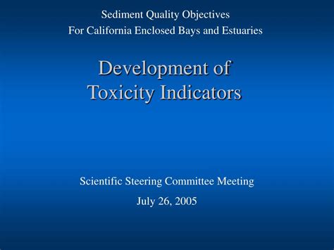 Ppt Development Of Toxicity Indicators Powerpoint Presentation Free