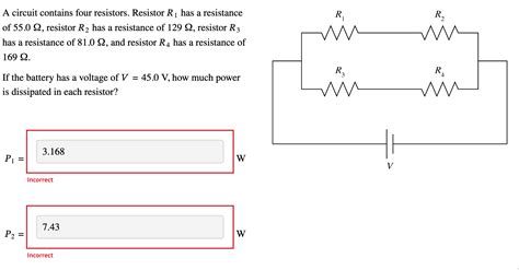 Solved A Circuit Contains Four Resistors Resistor R1 Has A Chegg Com