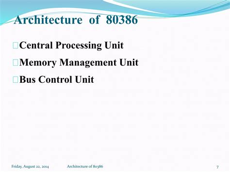 Salient Featurs Of 80386 Pptx