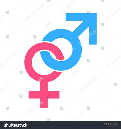 Heterosexual Isolated Vector Sex Sign Illustration Stock Vector
