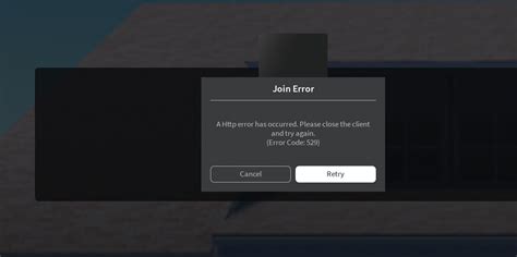 A Error Has Occurred Please Close The Client And Try Again Error 529 Roblox