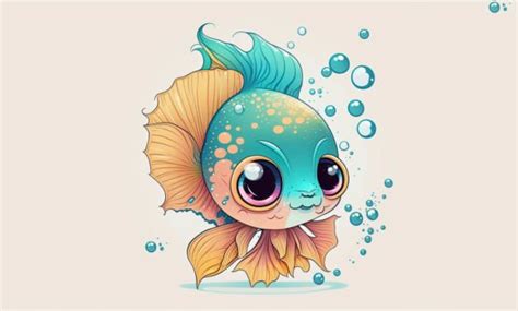 Cute Guppy Kawaii Clipart Graphic By Poster Boutique · Creative Fabrica