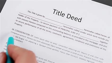 Land Deed To Property