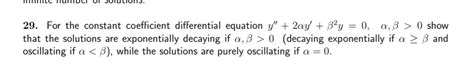 Solved For The Constant Coefficient Differential Equation