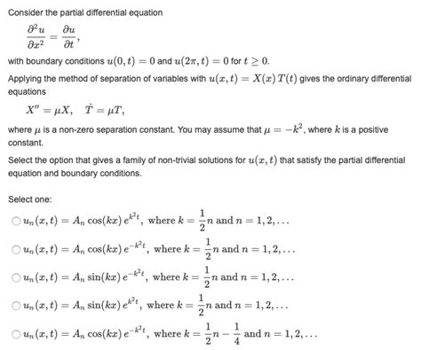 solved consider applying the method of separation of