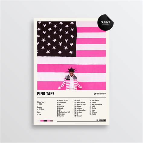 Lil Uzi Vert Pink Tape Album Cover Poster Sunny Designs Posters