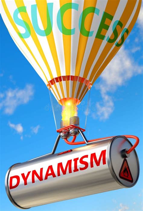 Dynamism And Success Pictured As Word Dynamism On A Key To Symbolize