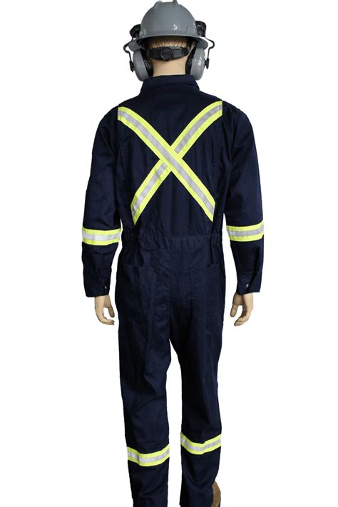 Flame Resistant Fr Reflective Coveralls Wleg Zippers Oil And Gas