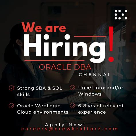 Crew Kraftorz Llp On Linkedin Oracle Oraclejobs Oracledba