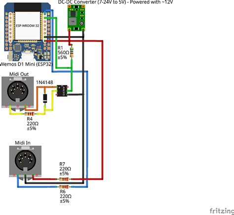 How To Readsend Midi With Esp32 4n35 General Electronics Arduino Forum