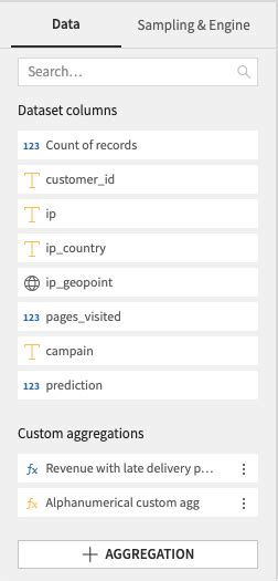 custom aggregations — dataiku dss 13 documentation