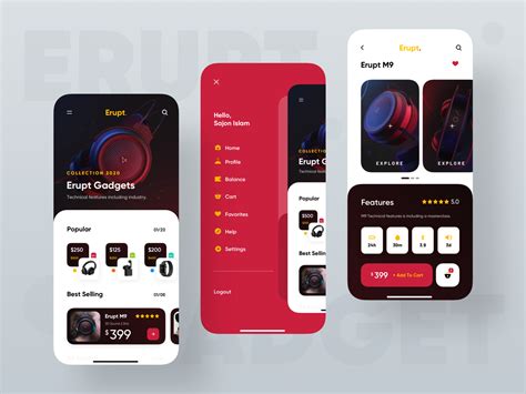 gadgets store app by sajon on dribbble