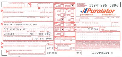 Purolator Shipping Label Avoid Using If Possible Agvise Laboratories