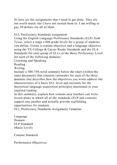 Hi Here Are The Assignments That I Need To Get Done They Are Not Wodocx